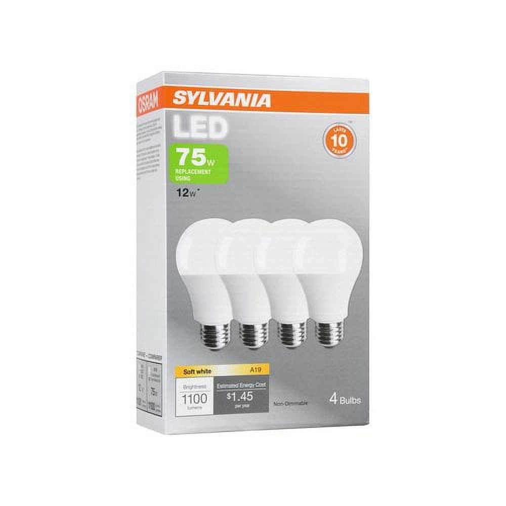 Sylvania LED Light Bulbs, 12W (75W Equivalent), Soft White, 4-count ...