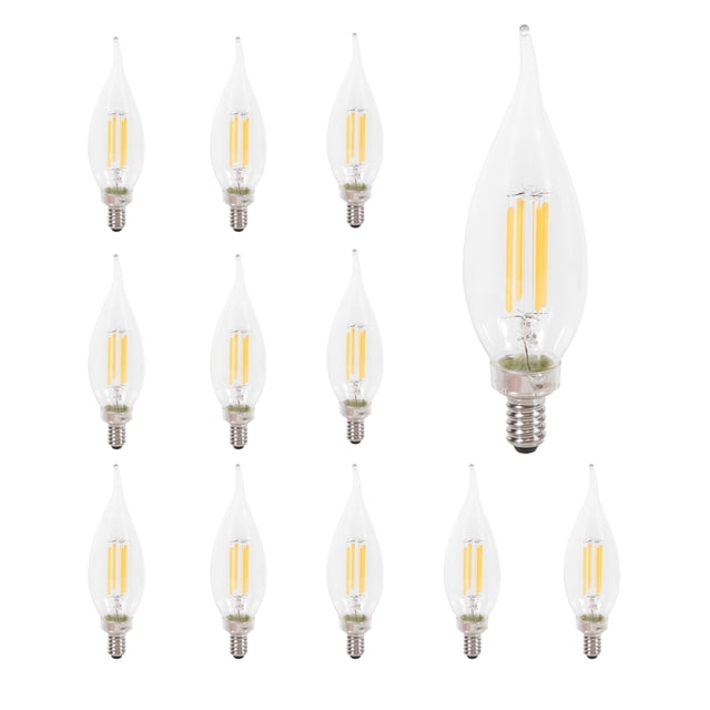 Sylvania LED Reduced Eye Strain B10 Light Bulb, 40W, Candelabra, Dim ...