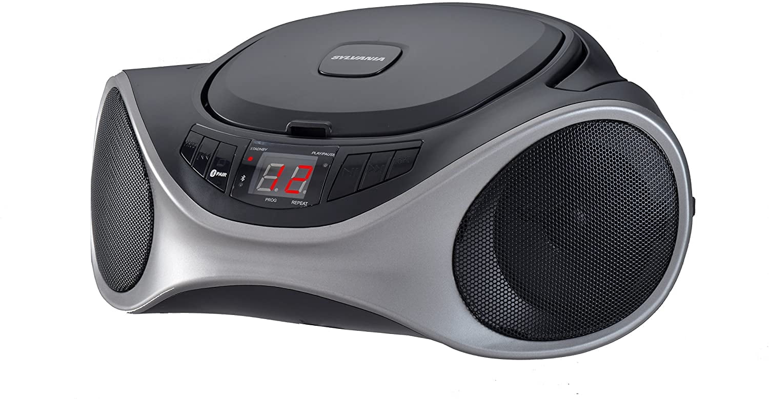 Sylvania Portable Bluetooth Cd Player AM/FM Radio Tuner Mega Bass ...