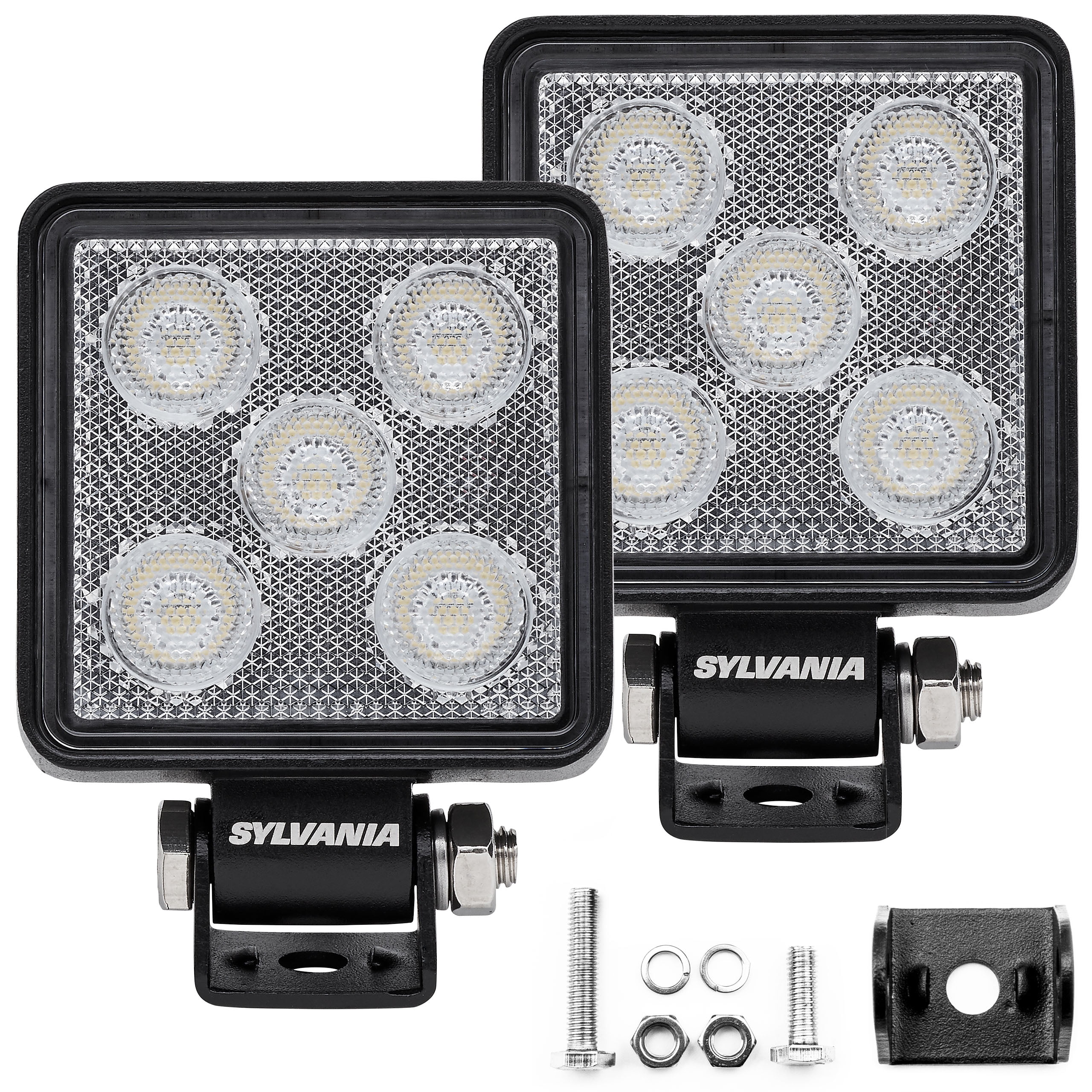 Sylvania Slim 3 Inch Cube LED Light Pod Flood 950 Lumens, 2 Pack ...