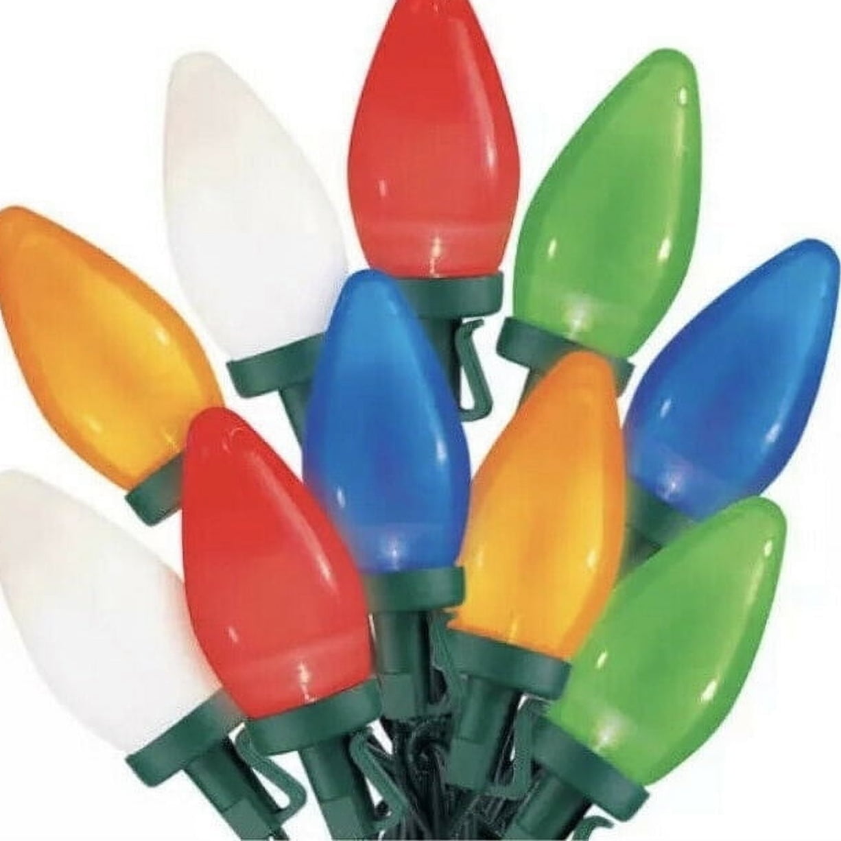 Sylvania Stay-lit Christmas Colored C9 LED Light Set, 50 Count, Pack of ...
