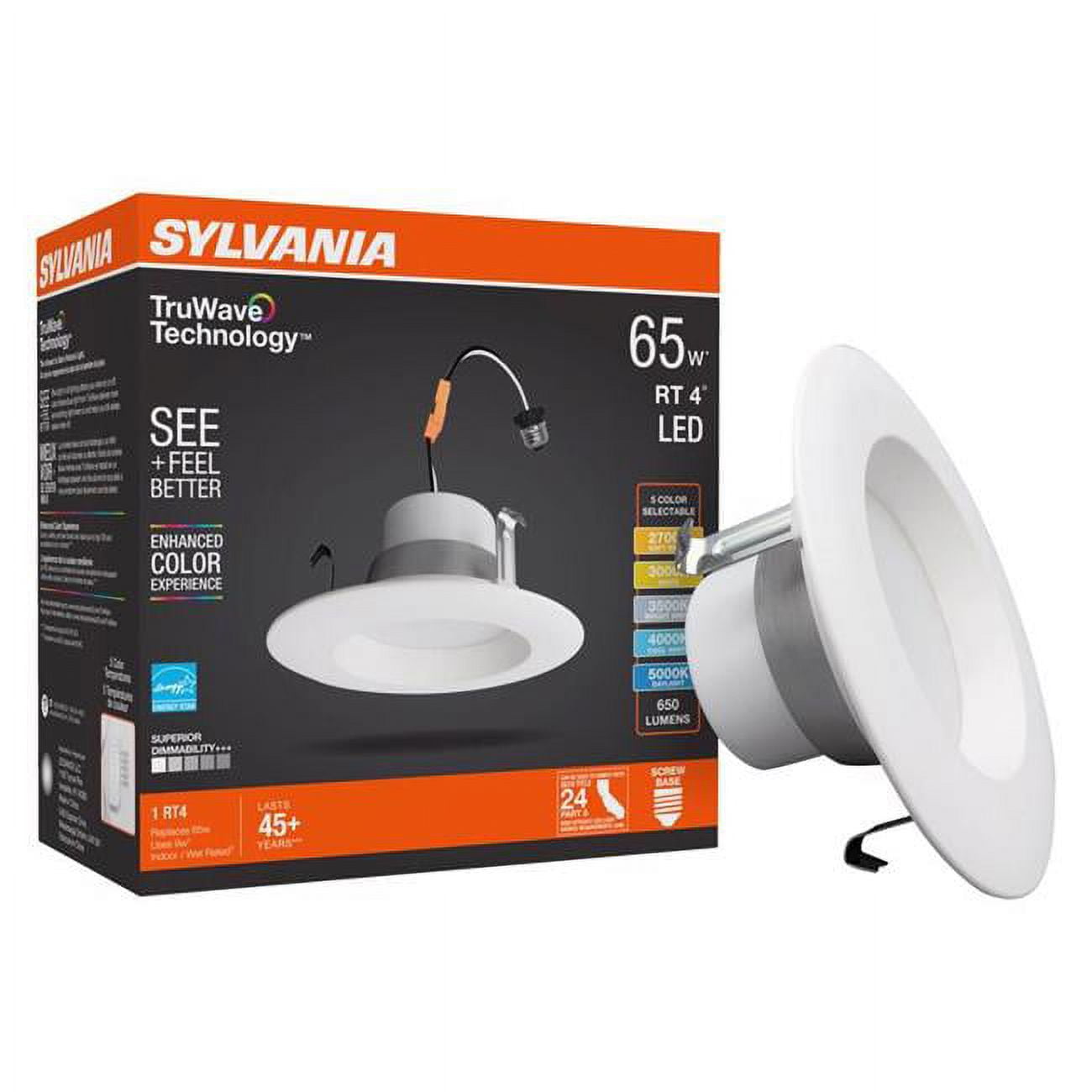 Sylvania TruWave White LED Retrofit Recessed Lighting 65 W - Walmart.com