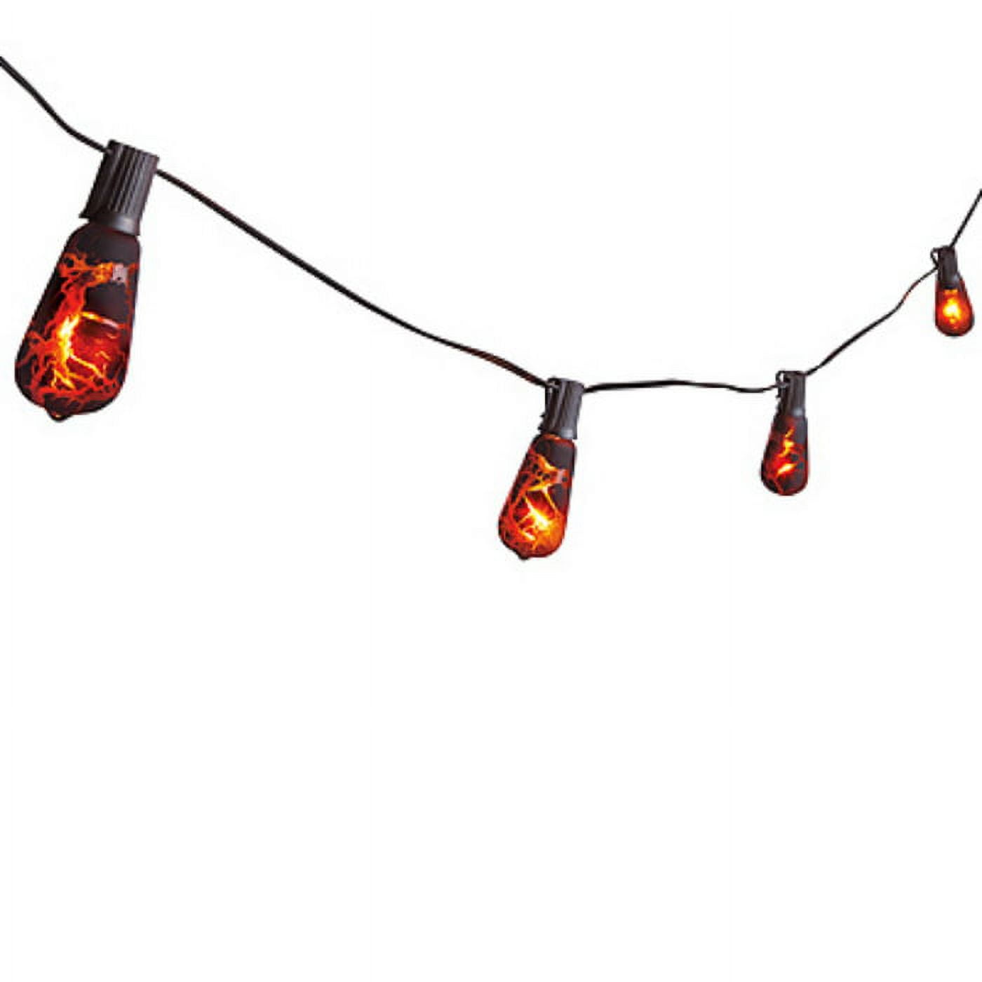 Sylvania V33152-88 Vintage Halloween Bulbs with Black Crackle, 10-Light ...