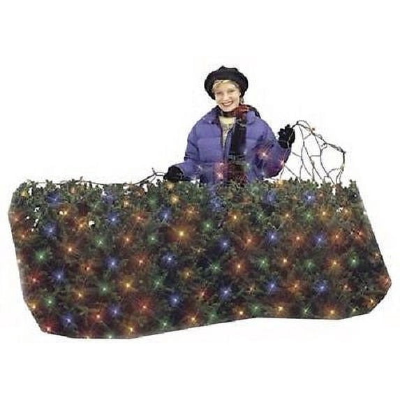 Sylvania 100 Light Staylit Bulb, 4' x 6' Multi Color LED Net Christmas ...