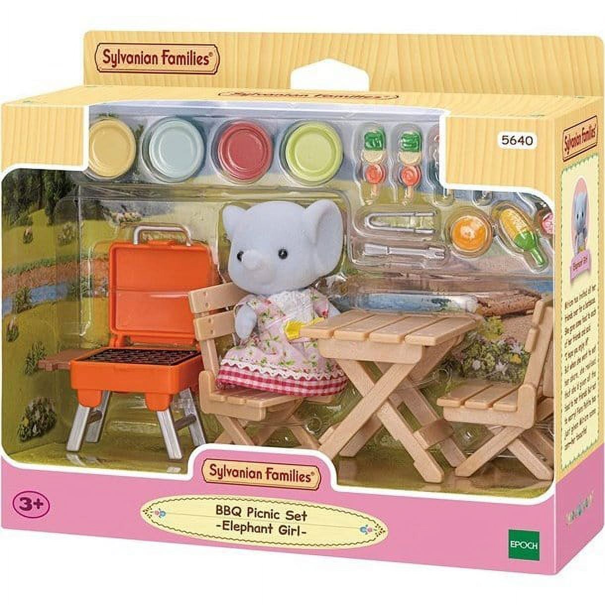 Sylvanian Families Barbecue Picnic Set - Elephant Girl 5640 - Walmart.com