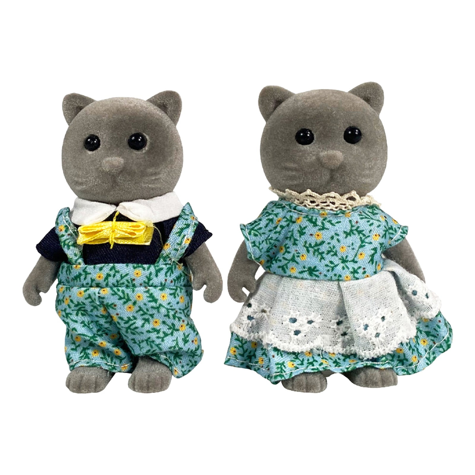 Sylvanian Families Blue Cat Set Toys Animal Family Mini Doll Girl Boy ...