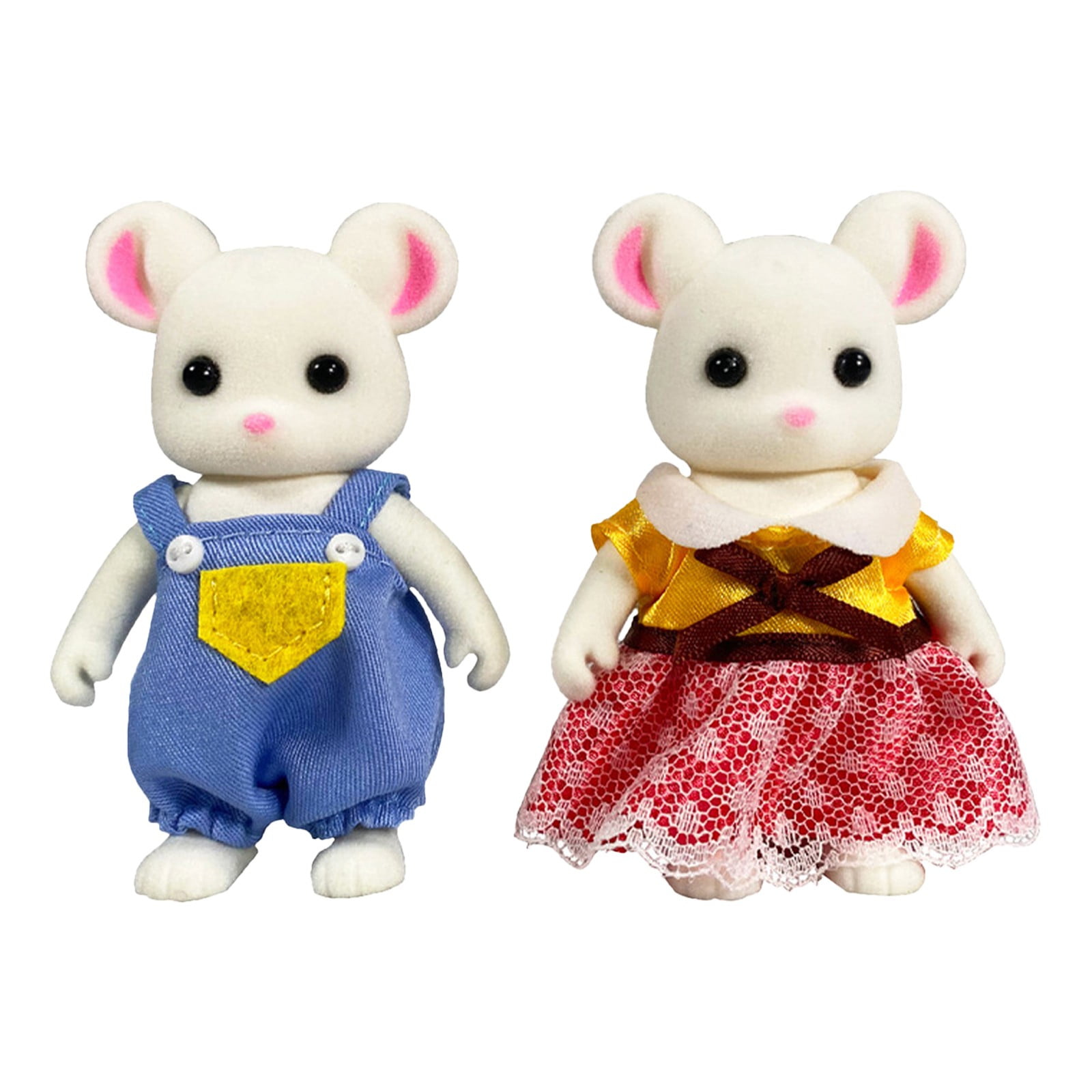 Sylvanian Families White Mouse Set Toys Animal Family Mini Doll Girl ...