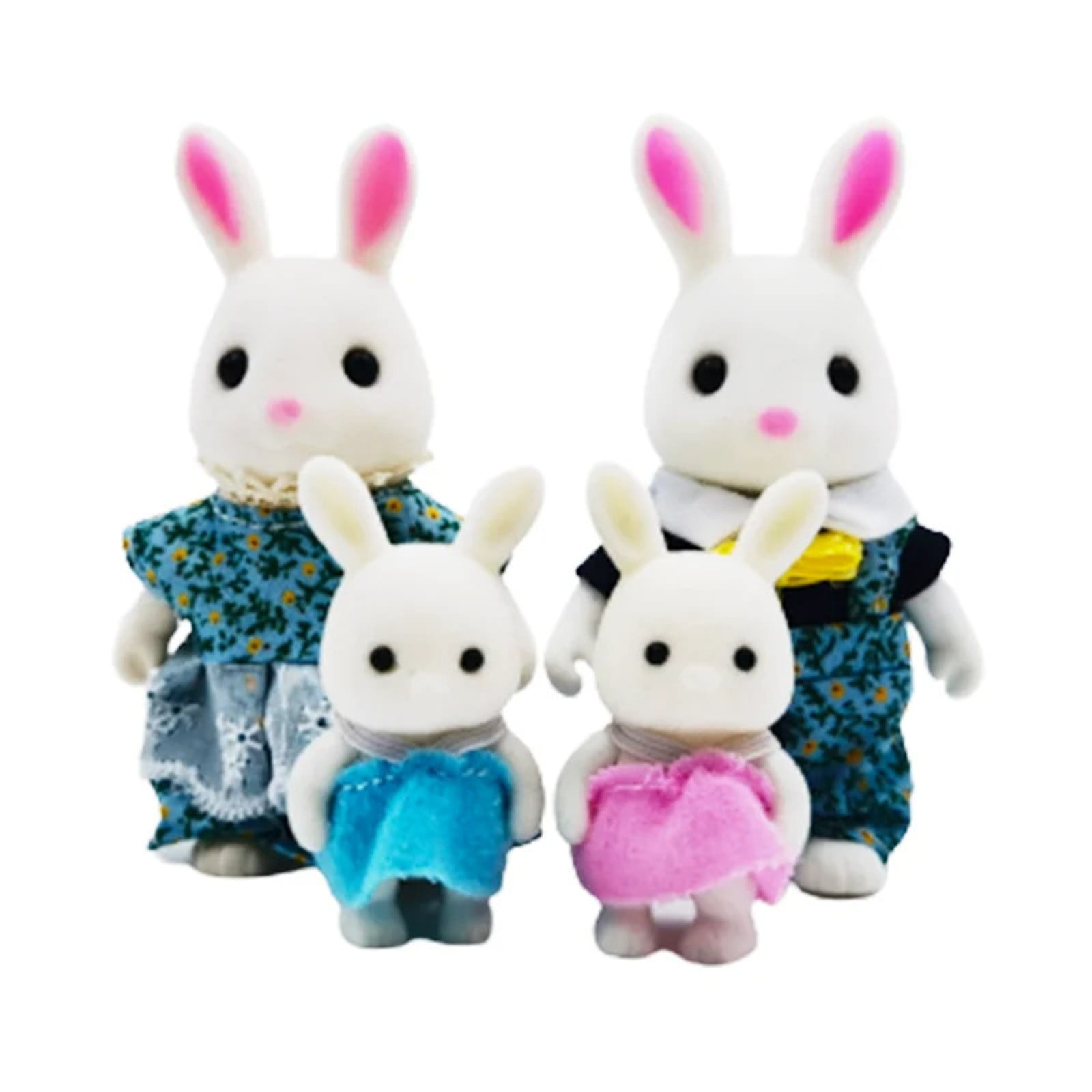 Sylvanian Family Stuffed Animals Toys for Family, Bunny/Pole Bear/Bear ...