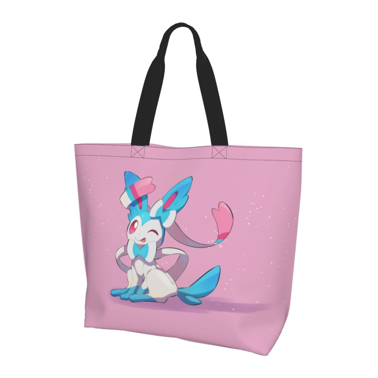Sylveon Evolve Tote Bags Reusable Women Shoulder Bag Grocery Bag Travel ...