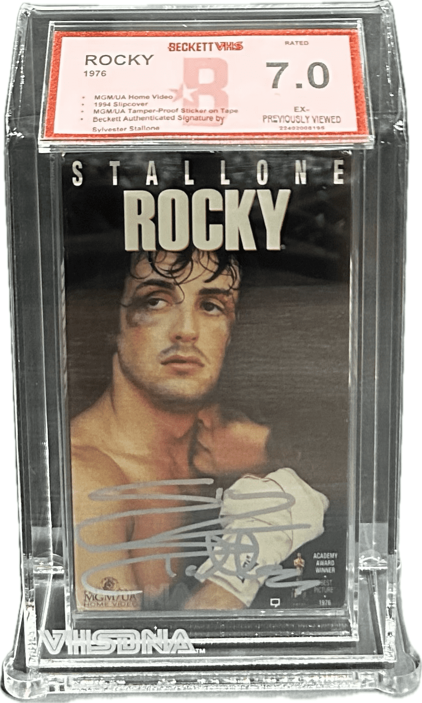 Sylvester "Sly" Stallone ROCKY Signed 1994 MGM/UA VHS Beckett VHS 7.0 ...