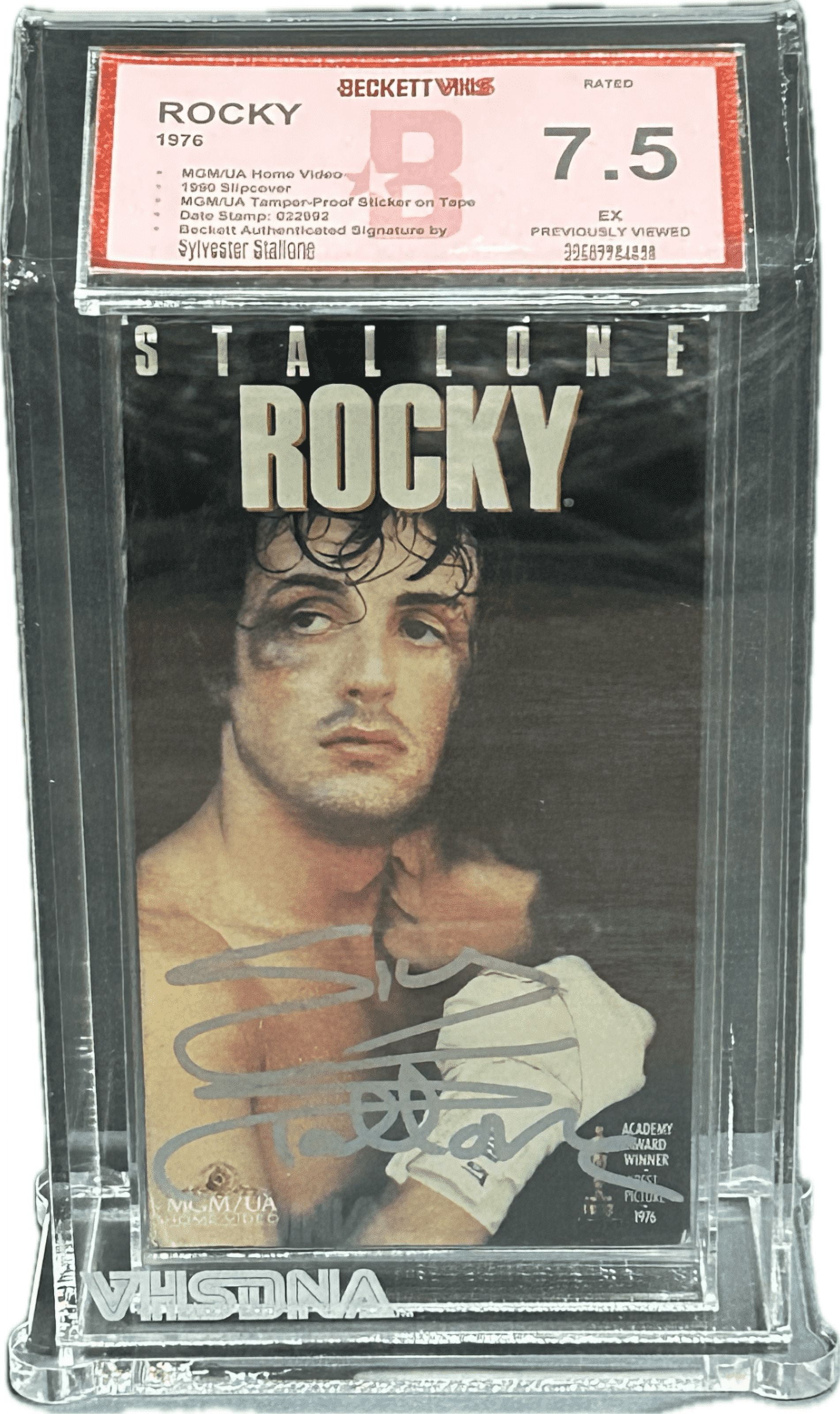 Sylvester "Sly" Stallone ROCKY Signed 1994 MGM/UA VHS Beckett VHS VHS 7 ...