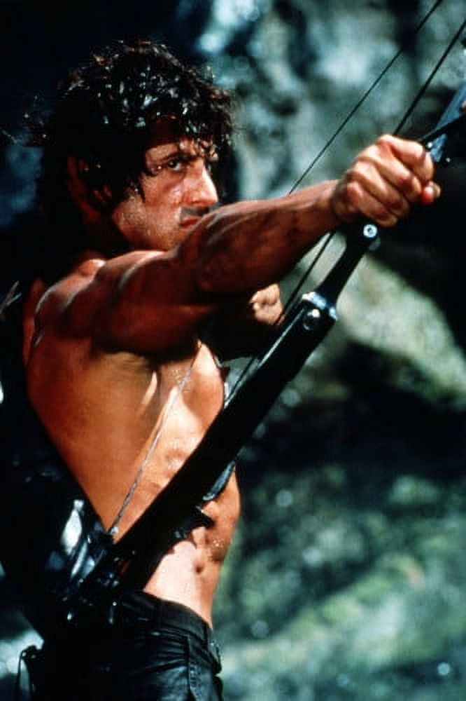 Sylvester Stallone Barechested Crossbow Classic Rambo First Blood ...