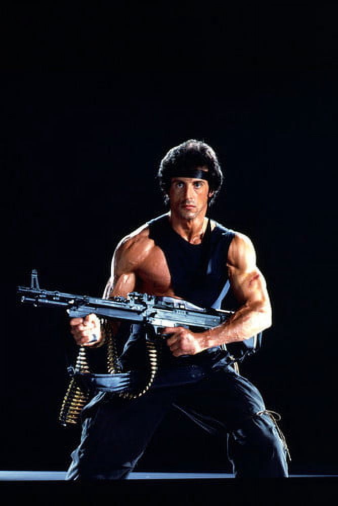 Sylvester Stallone Stunning Rambo With Grenade Launcher 24x36 Poster ...