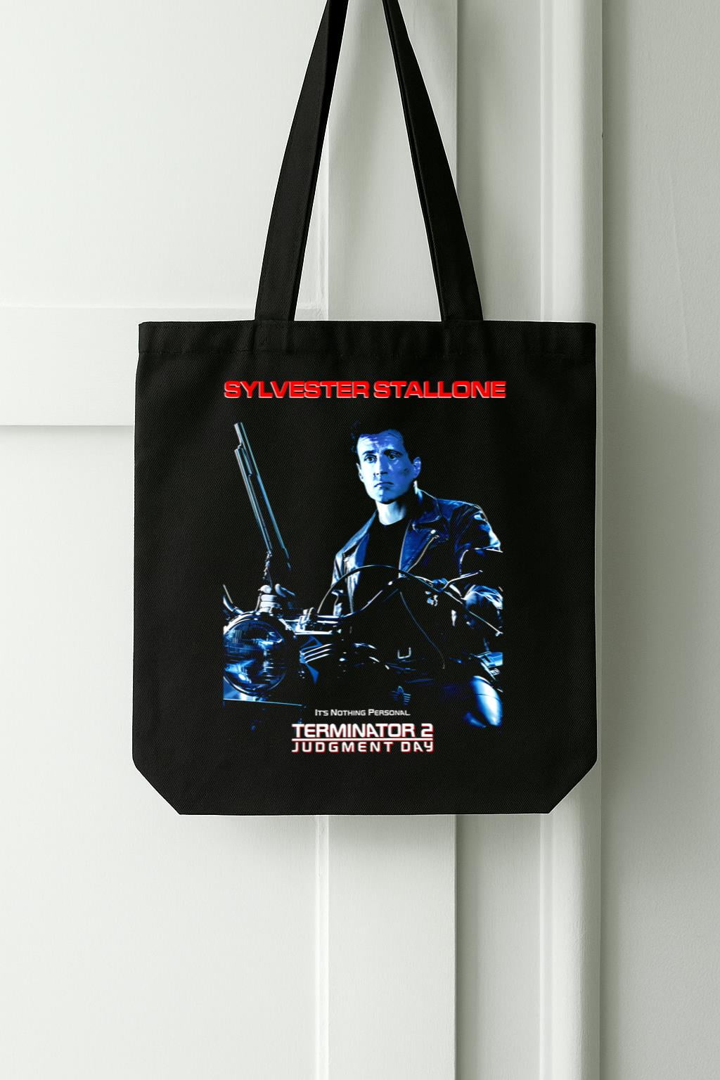 Sylvester Stallone Terminator 2 Movie Poster T Bag 90s Skynet Cyberdyne ...
