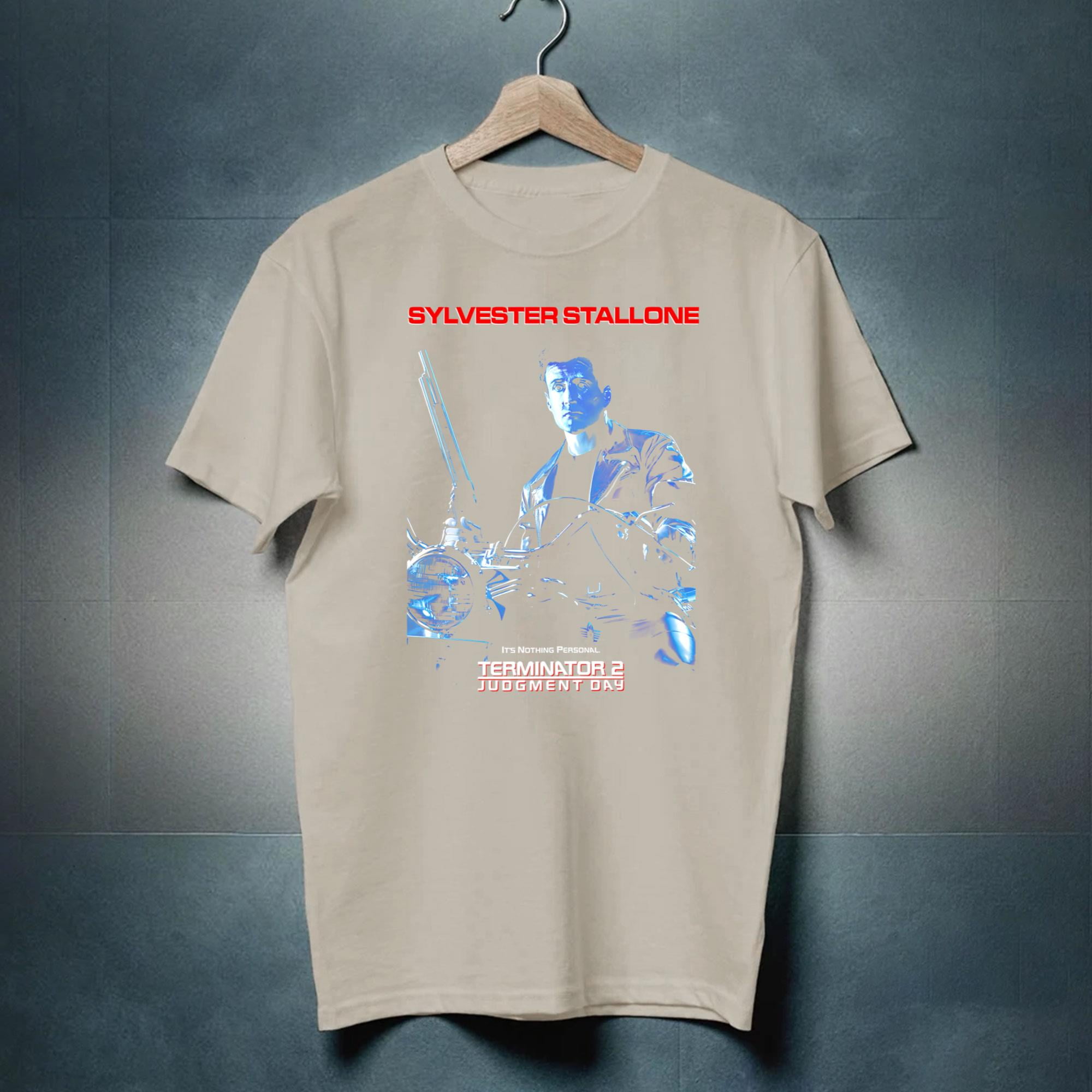 Sylvester Stallone Terminator 2 Movie Poster T Shirt 90s Skynet ...