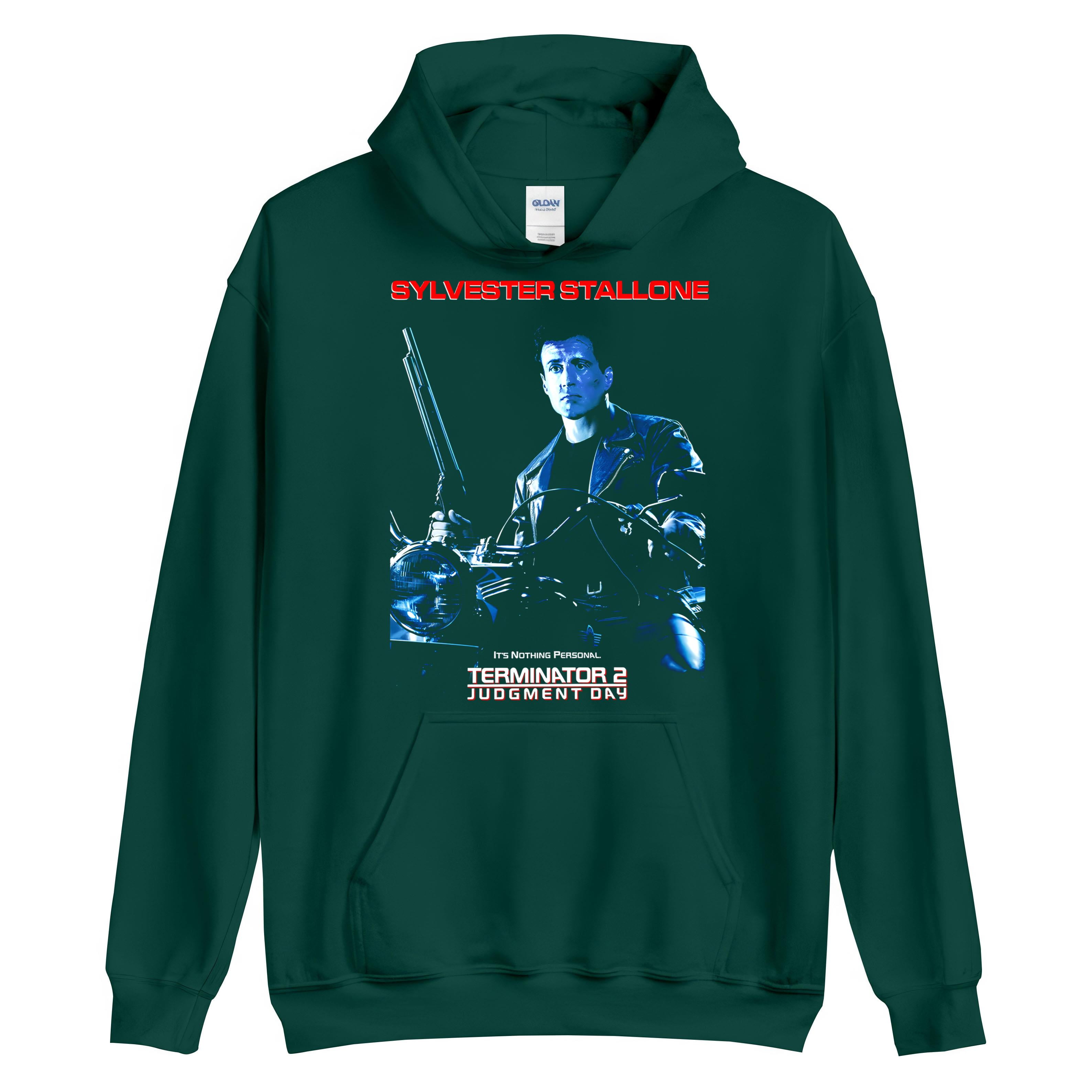 Sylvester Stallone Terminator 2 Movie Poster T Shirt 90s Skynet ...
