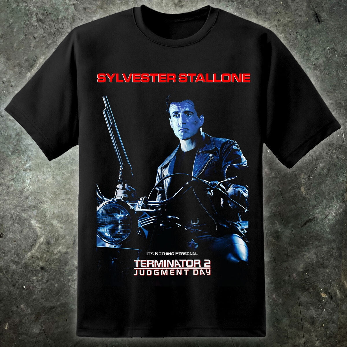 Sylvester Stallone Terminator 2 Movie Poster T Shirt 90s Skynet ...