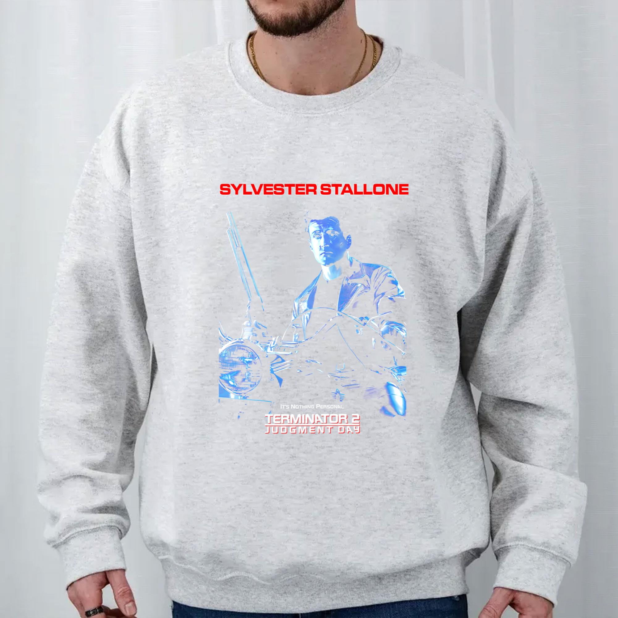 Sylvester Stallone Terminator 2 Movie Poster T Shirt 90s Skynet ...