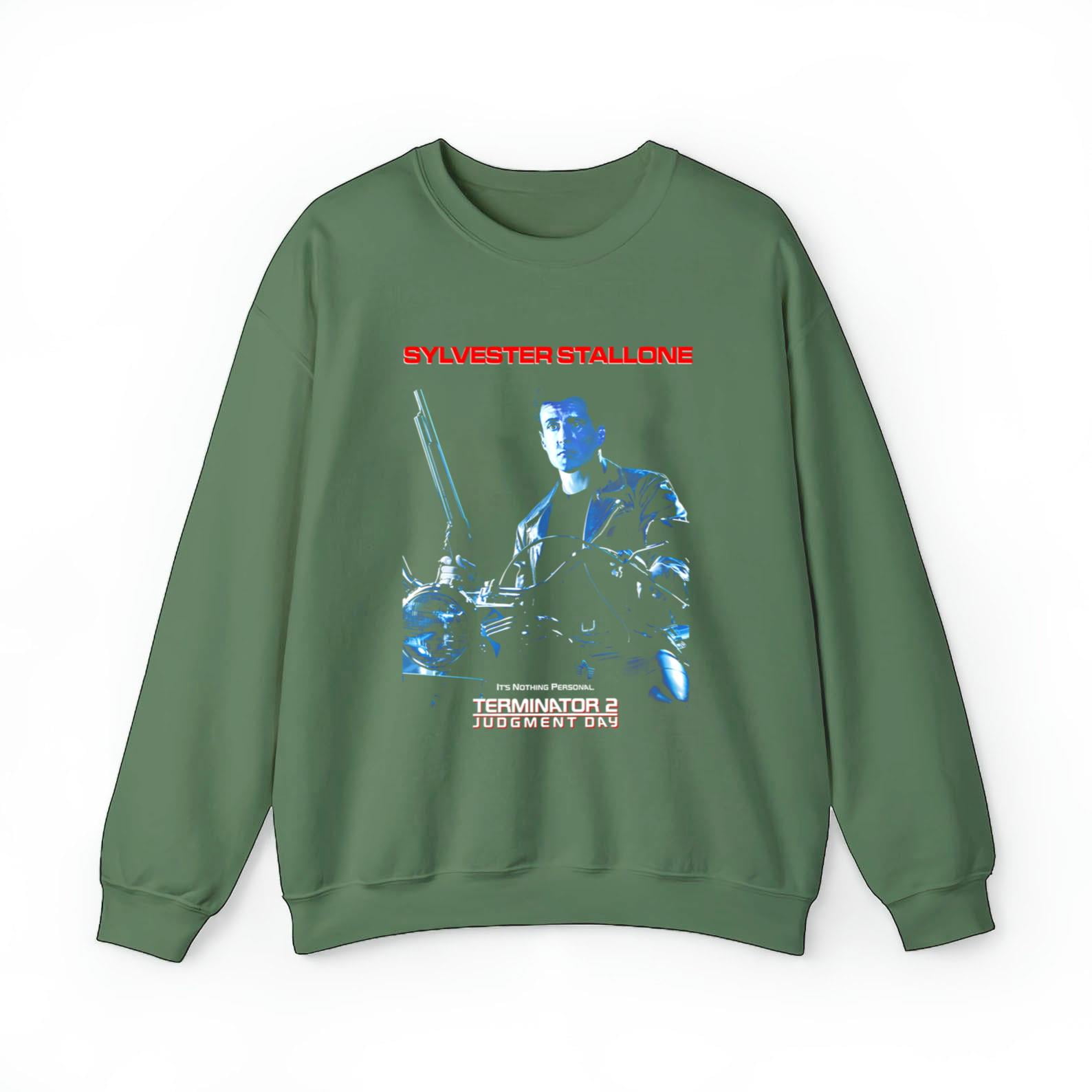 Sylvester Stallone Terminator 2 Movie Poster T Shirt 90s Skynet ...