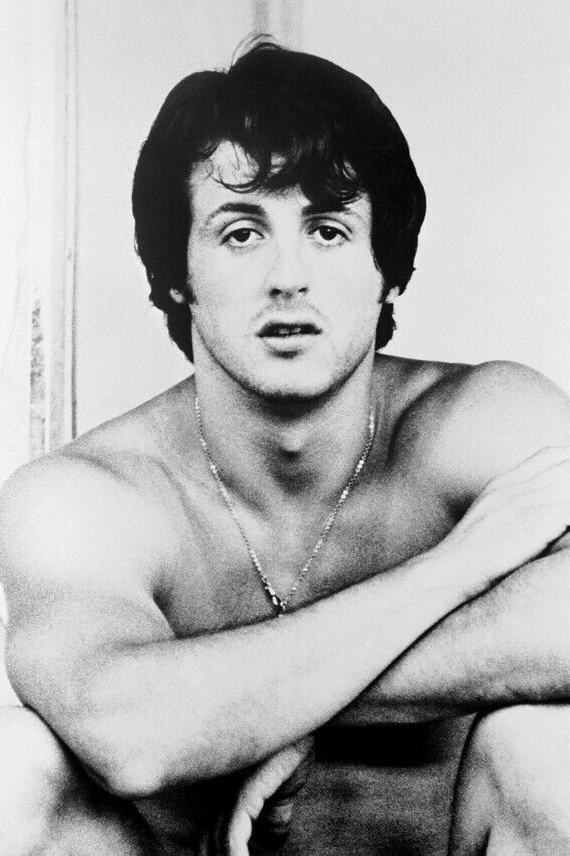 Sylvester Stallone beefcake bare chest pose 4x6 inch photo - Walmart.com