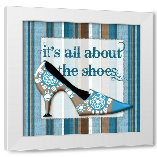 Sylvia Murray 20x20 White Modern Wood Framed Wall Art Titled - Girly ...