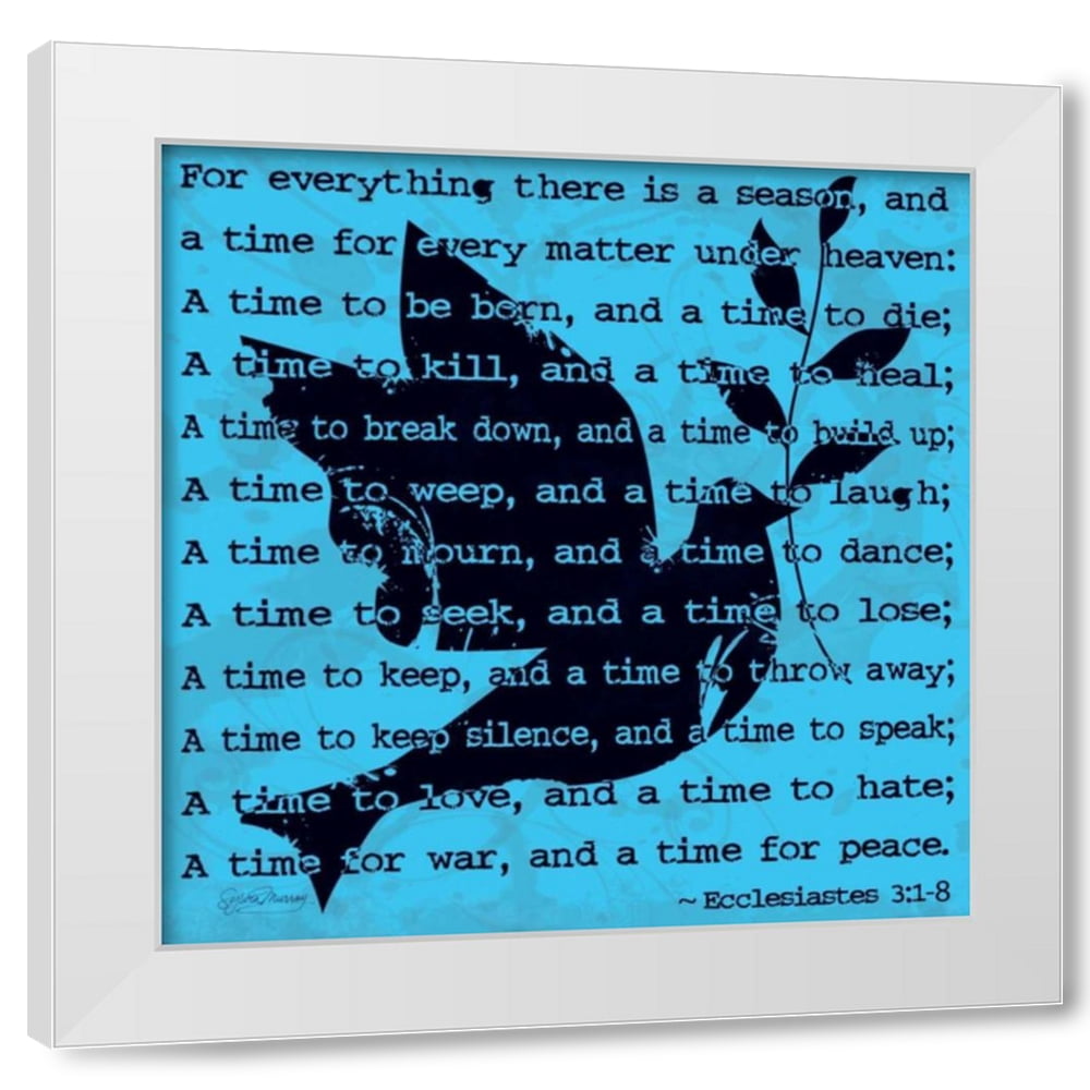 Sylvia Murray 26x26 White Modern Wood Framed Wall Art Titled - Peace ...