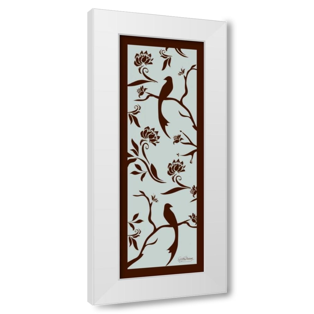 Sylvia Murray 9x18 White Modern Wood Framed Wall Art Titled - Bird Silo ...