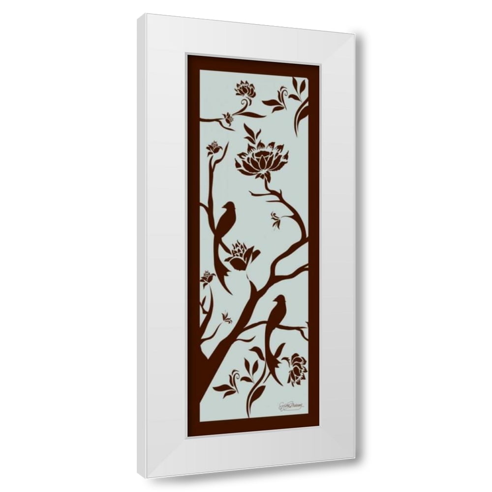 Sylvia Murray 9x18 White Modern Wood Framed Wall Art Titled - Bird Silo ...