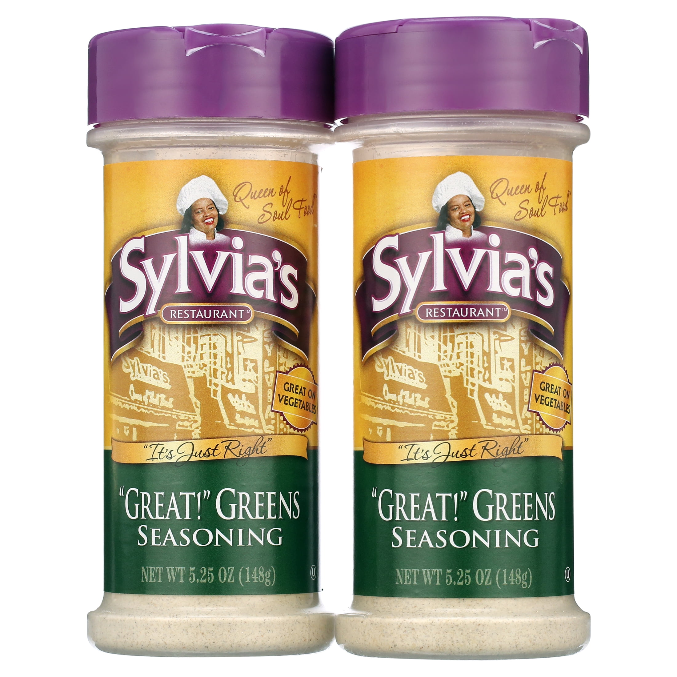 Sylvia's Great Greens Seasoning 5.25 oz Pack of 2 Vegetable Seasoning ...