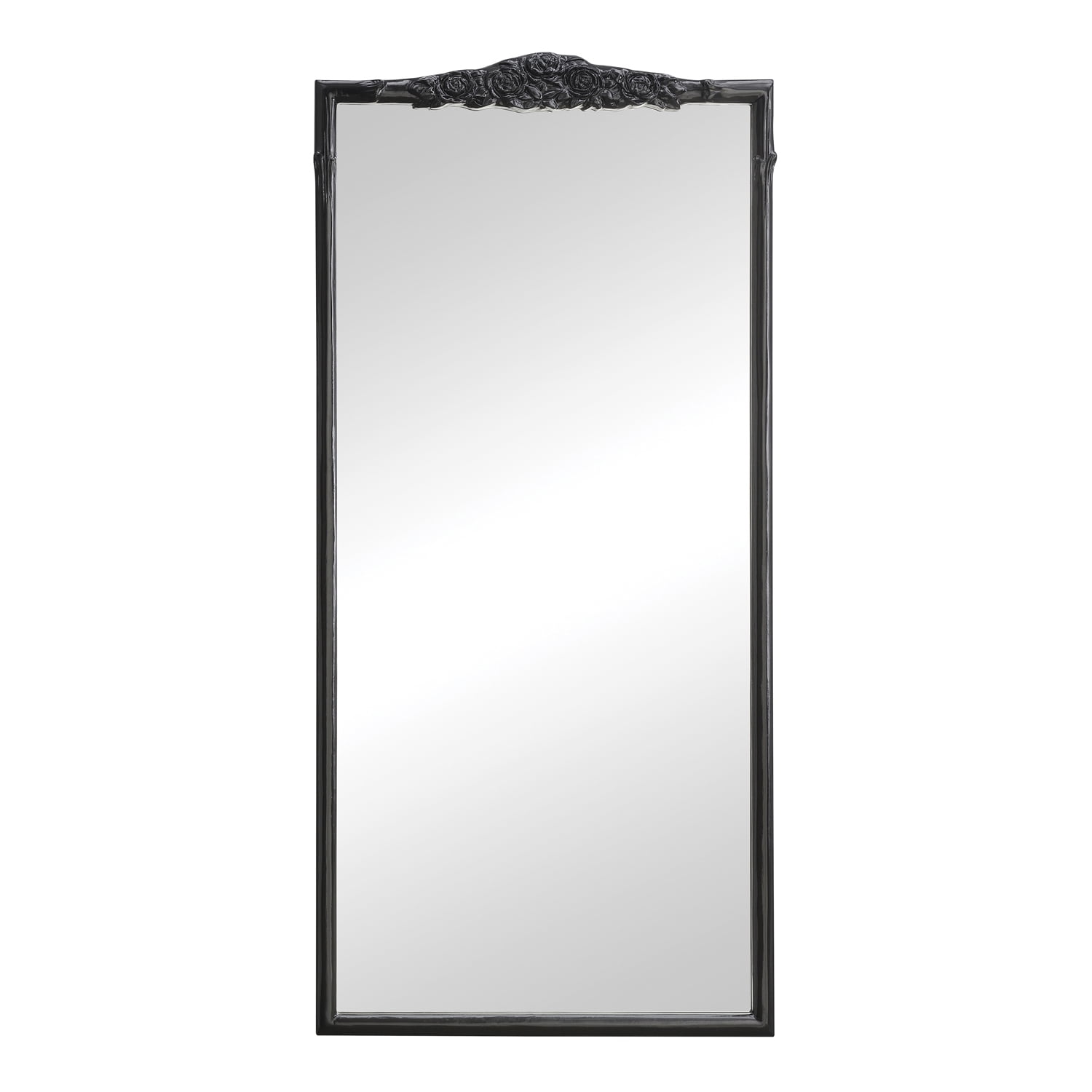 Sylvie French Provincial Rectangular Floor Mirror Black - Walmart.com