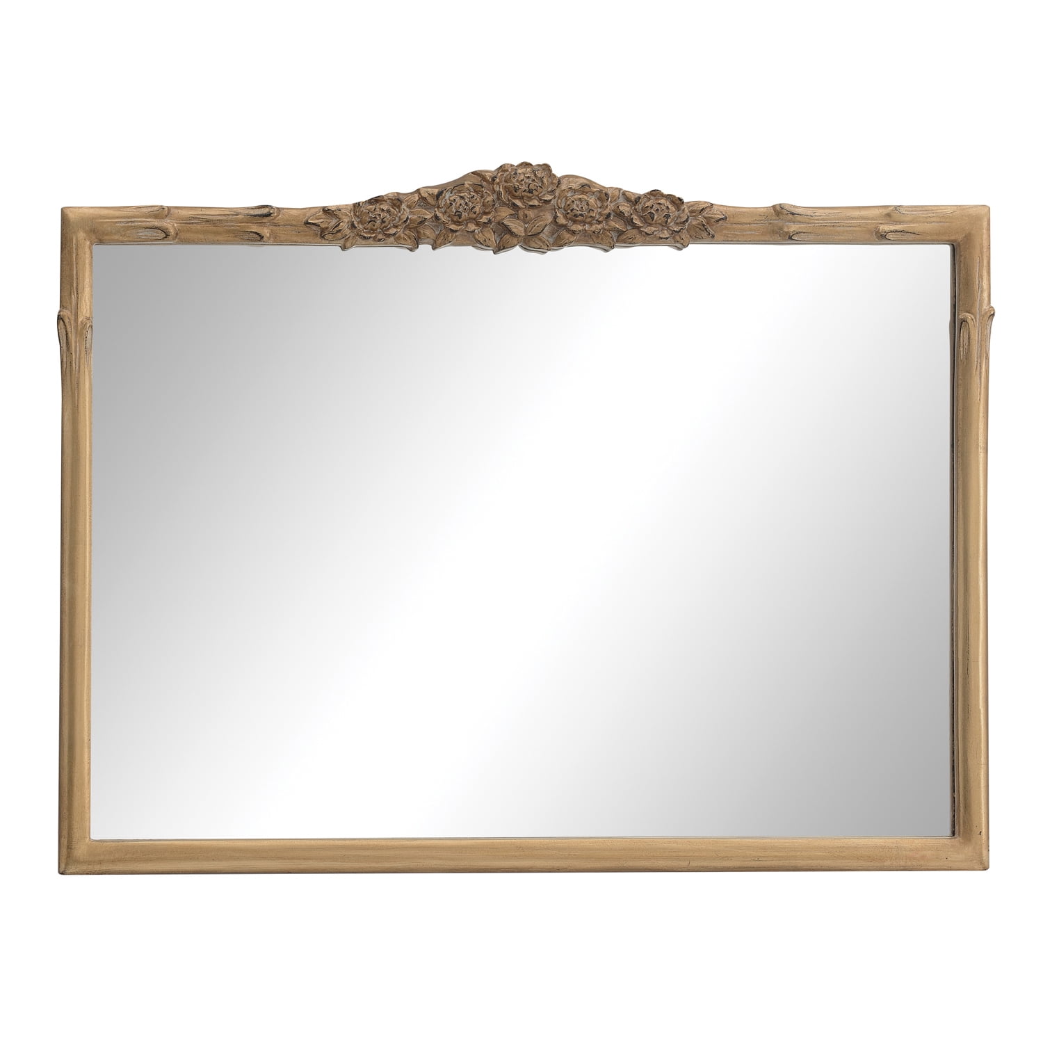 Sylvie French Provincial Rectangular Mantle Mirror Vintage Brown ...