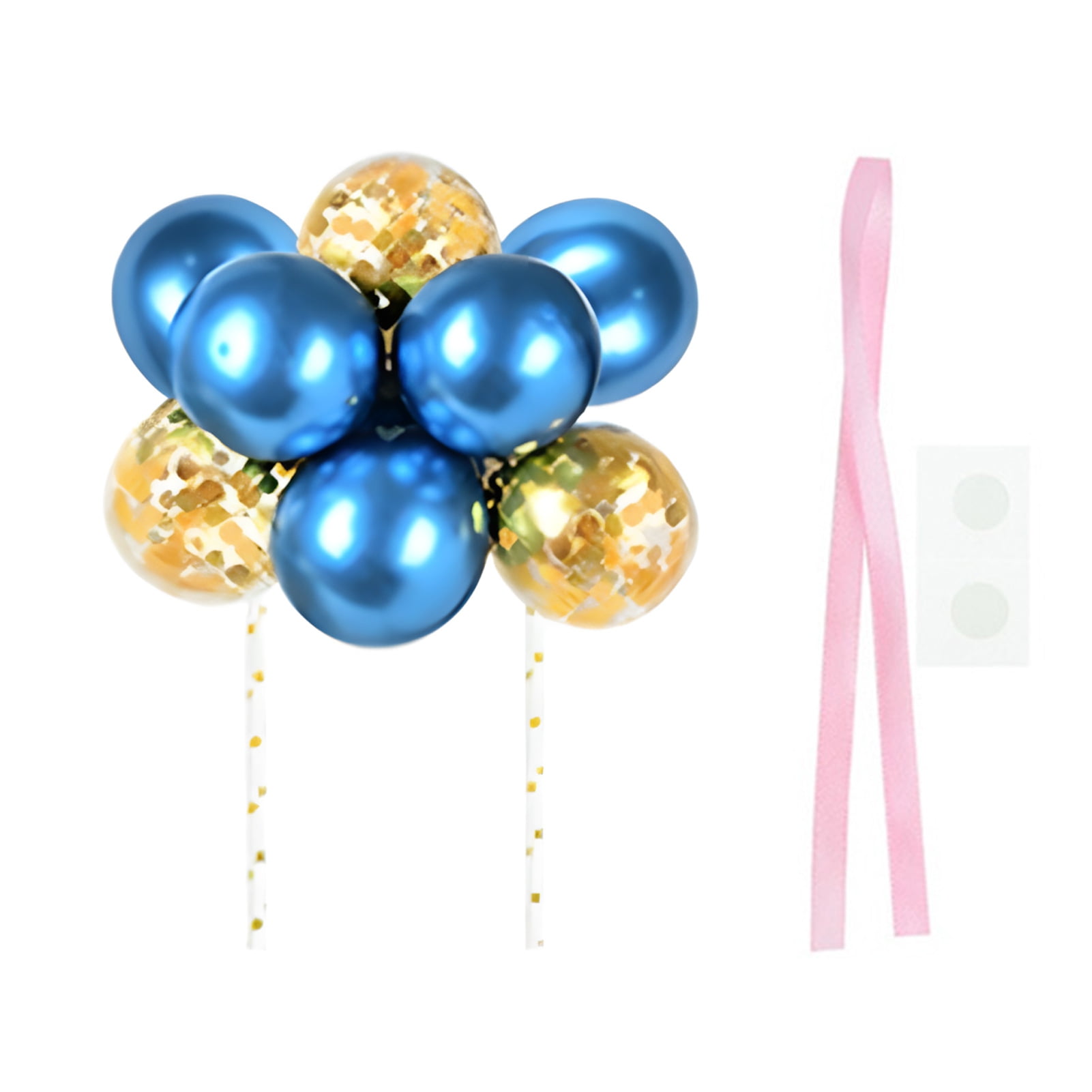 Sylvtty 10 Pcs 4 Inch Balloons Cake Topper Happy Birthday Mini Balls ...