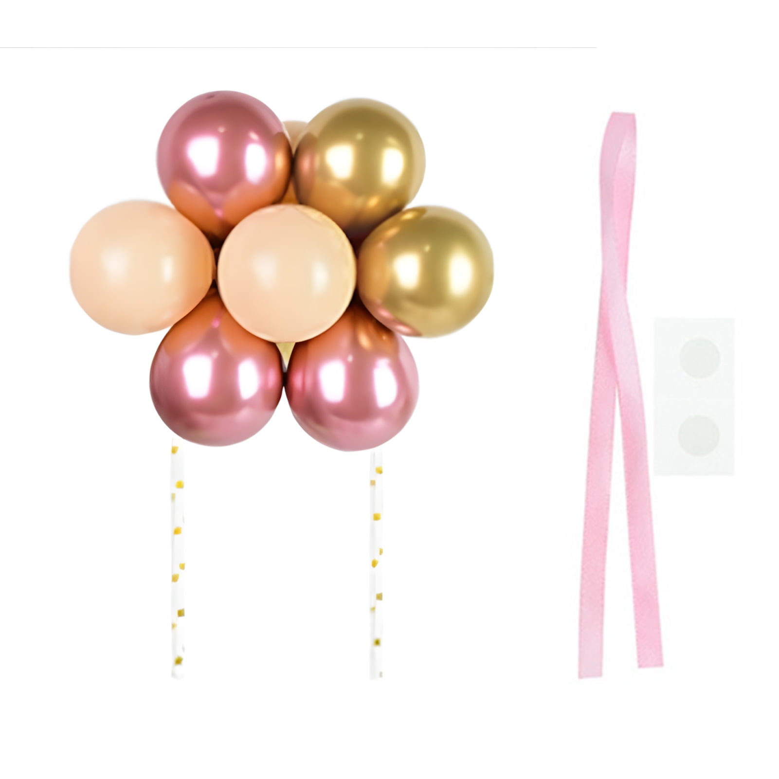 Sylvtty 10 Pcs 4 Inch Balloons Cake Topper Happy Birthday Mini Balls ...