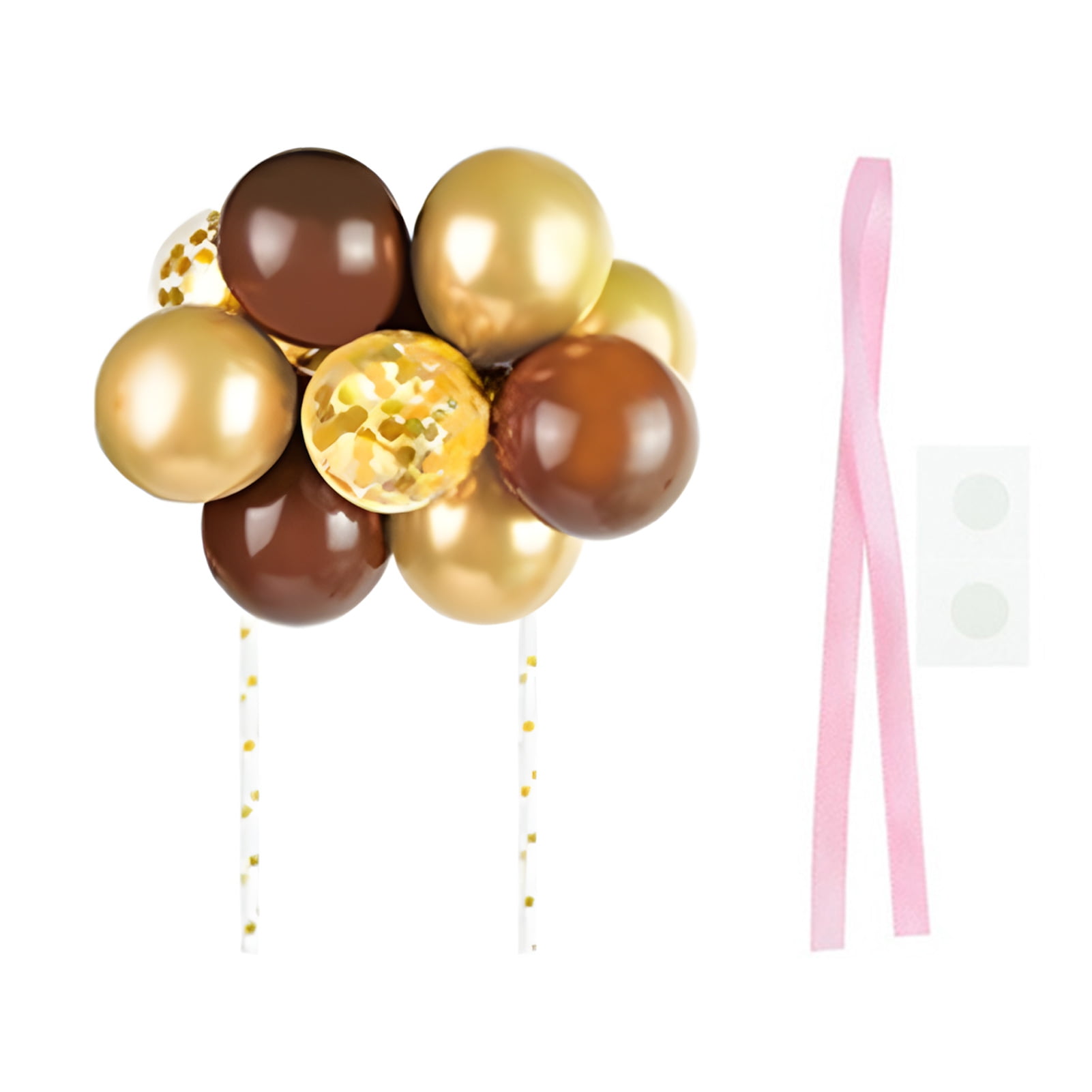 Sylvtty 10 Pcs 4 Inch Balloons Cake Topper Happy Birthday Mini Balls ...