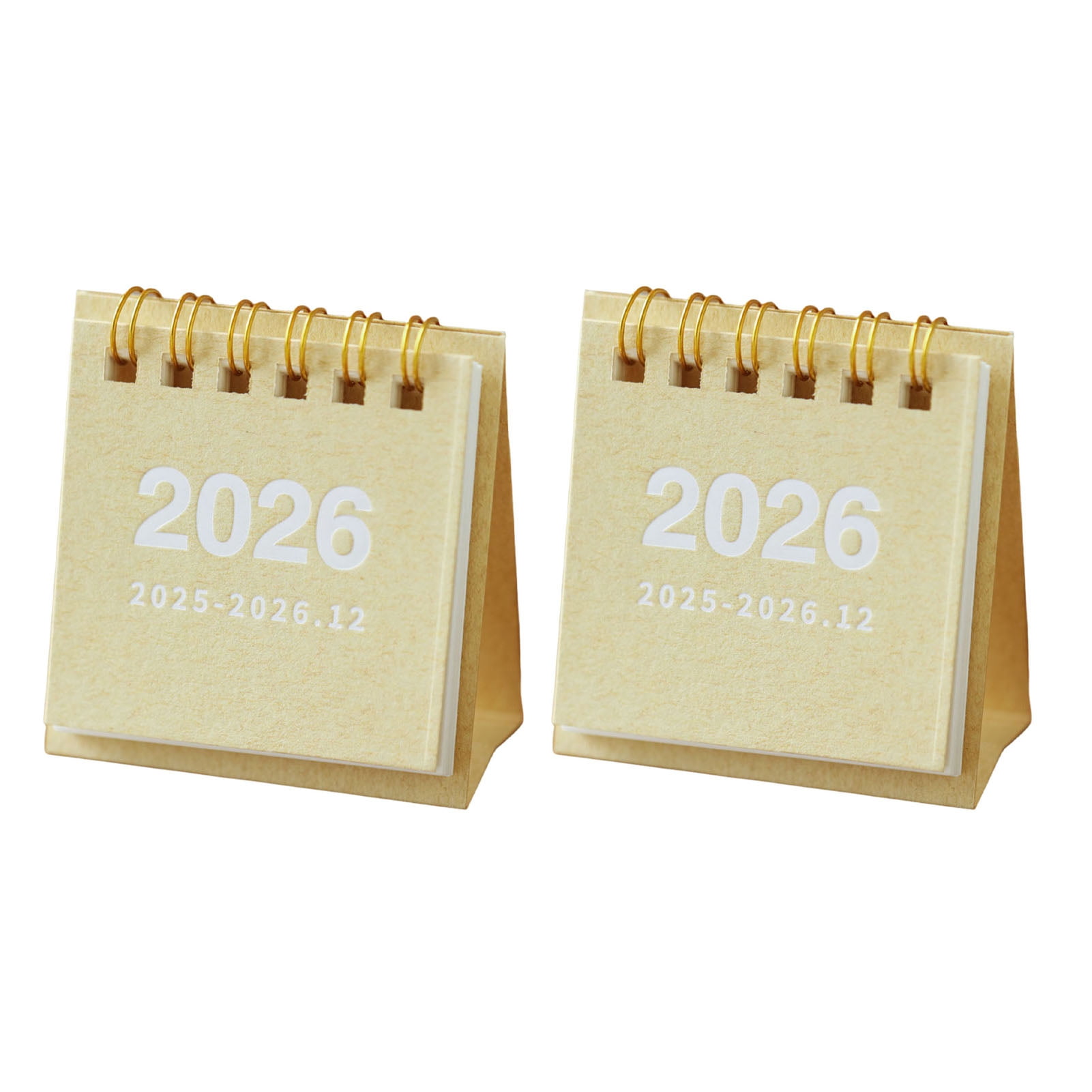 Sylvtty 2 Pcs Mini Desk Calendar Oct 2025 Dec 2026 14 Monthly Planner ...