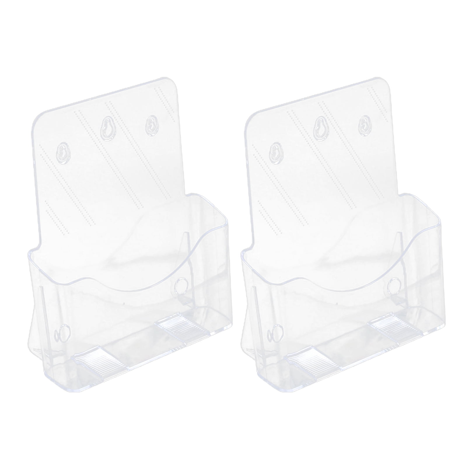 Sylvtty 2Pcs A4 Brochure Holder Single/Double Layers Clear Wall Mount ...
