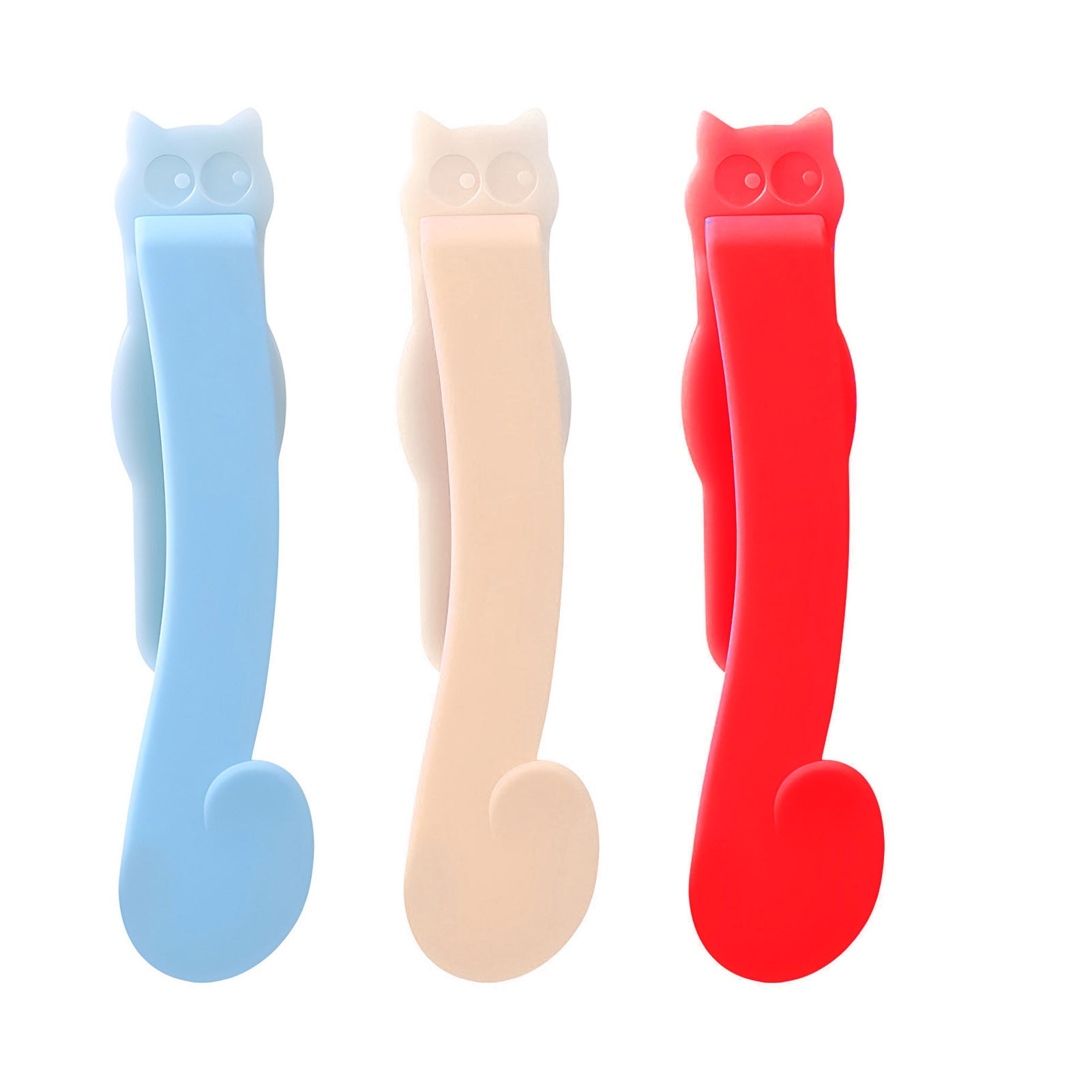 Sylvtty 3Pcs Automatic Bookmark Clip Soft Silicone Book Clip Easy Page ...