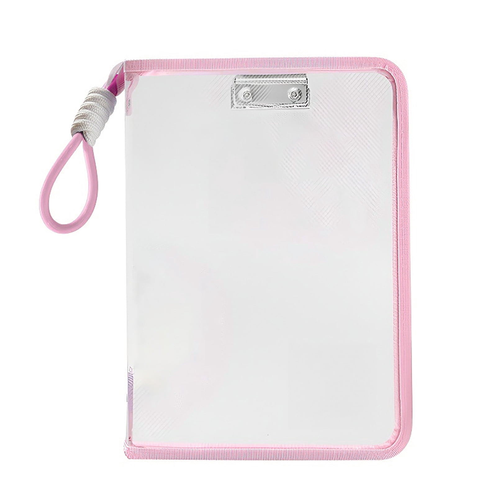 Sylvtty A4 Zipper Pouch File Bag Transparent Document Organizer with ...