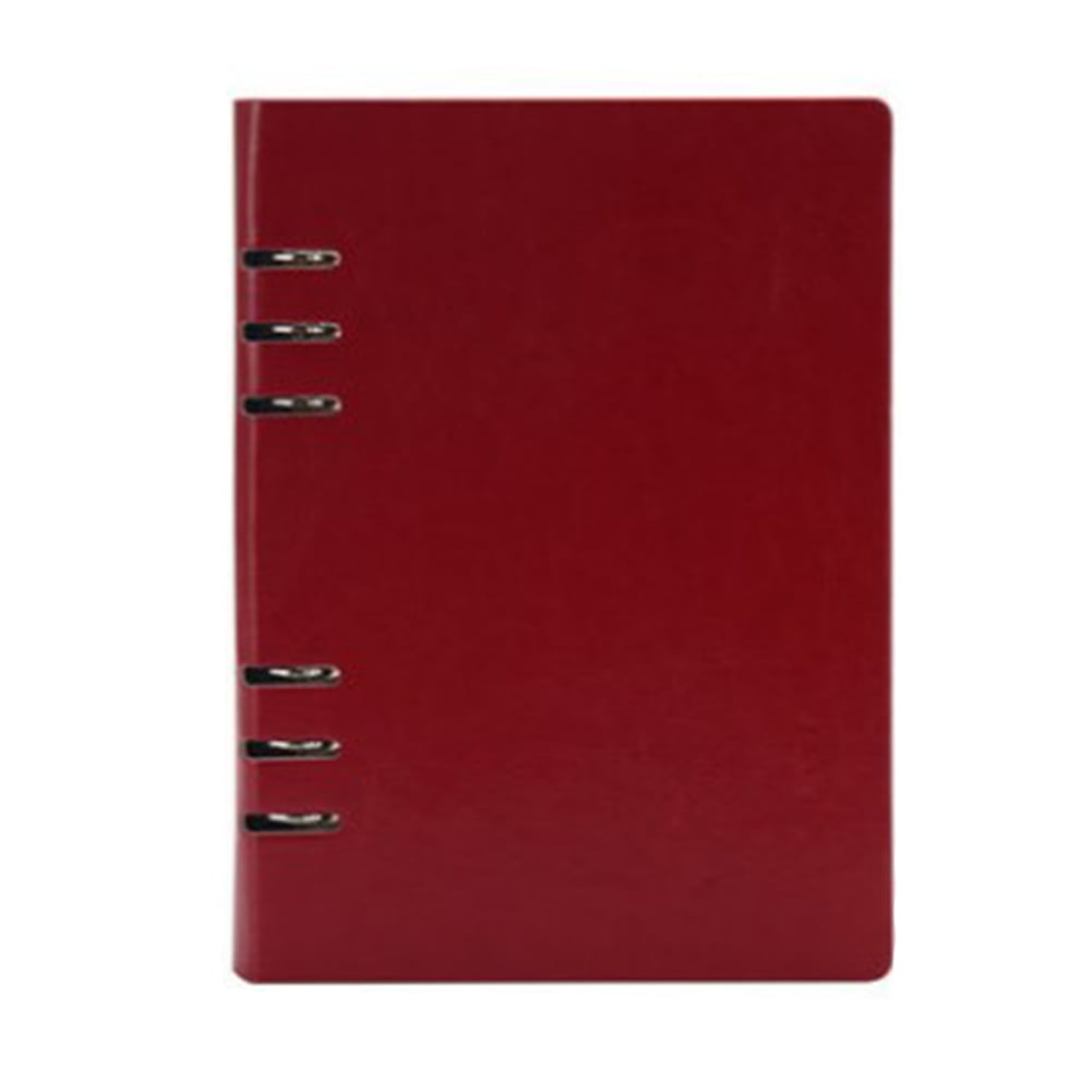Sylvtty A5 6-Ring Binder Notebook Faux Leather Office Writing Journal ...