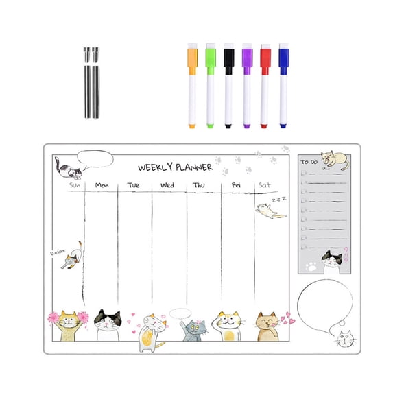 Sylvtty Acrylic Desktop Small Whiteboard Calendar Daily Planner Writing ...