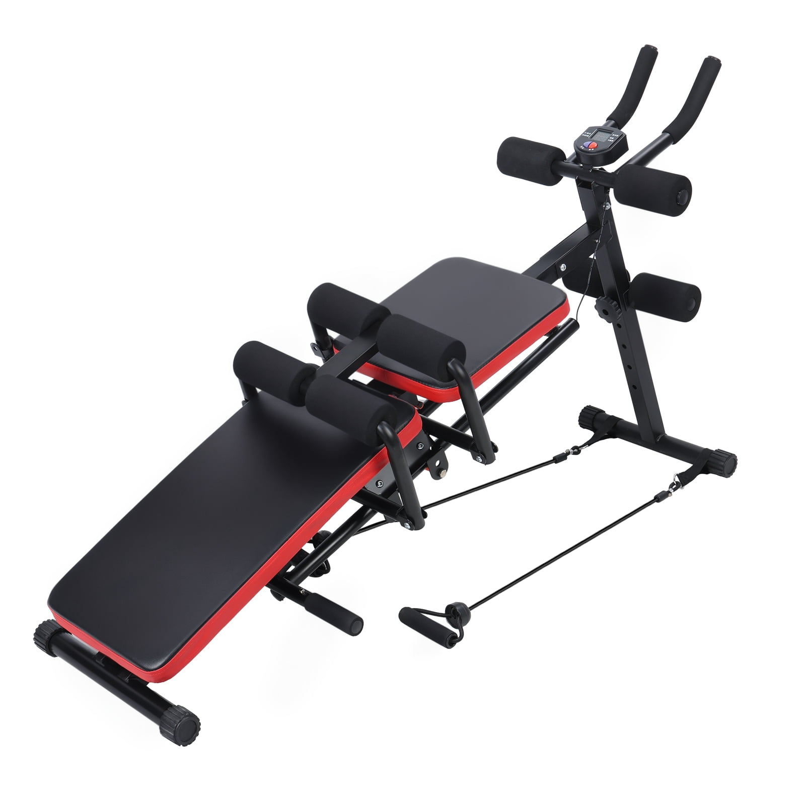 Sylvtty Adjustable Folding Sit Up Bench Abdominal Exercise Equipment ...