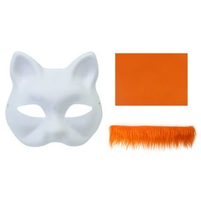 "Eye Mesh for Therian Mask, 6PCS DIY Cat Mask Kit, Paper Blank Masks ...