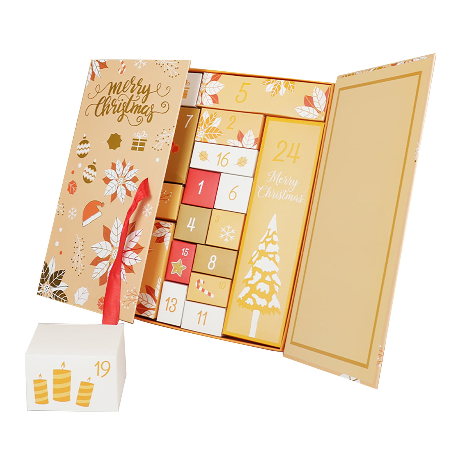 Sylvtty Christmas Advent Calendar Empty Box Set 2024 DIY Countdown ...