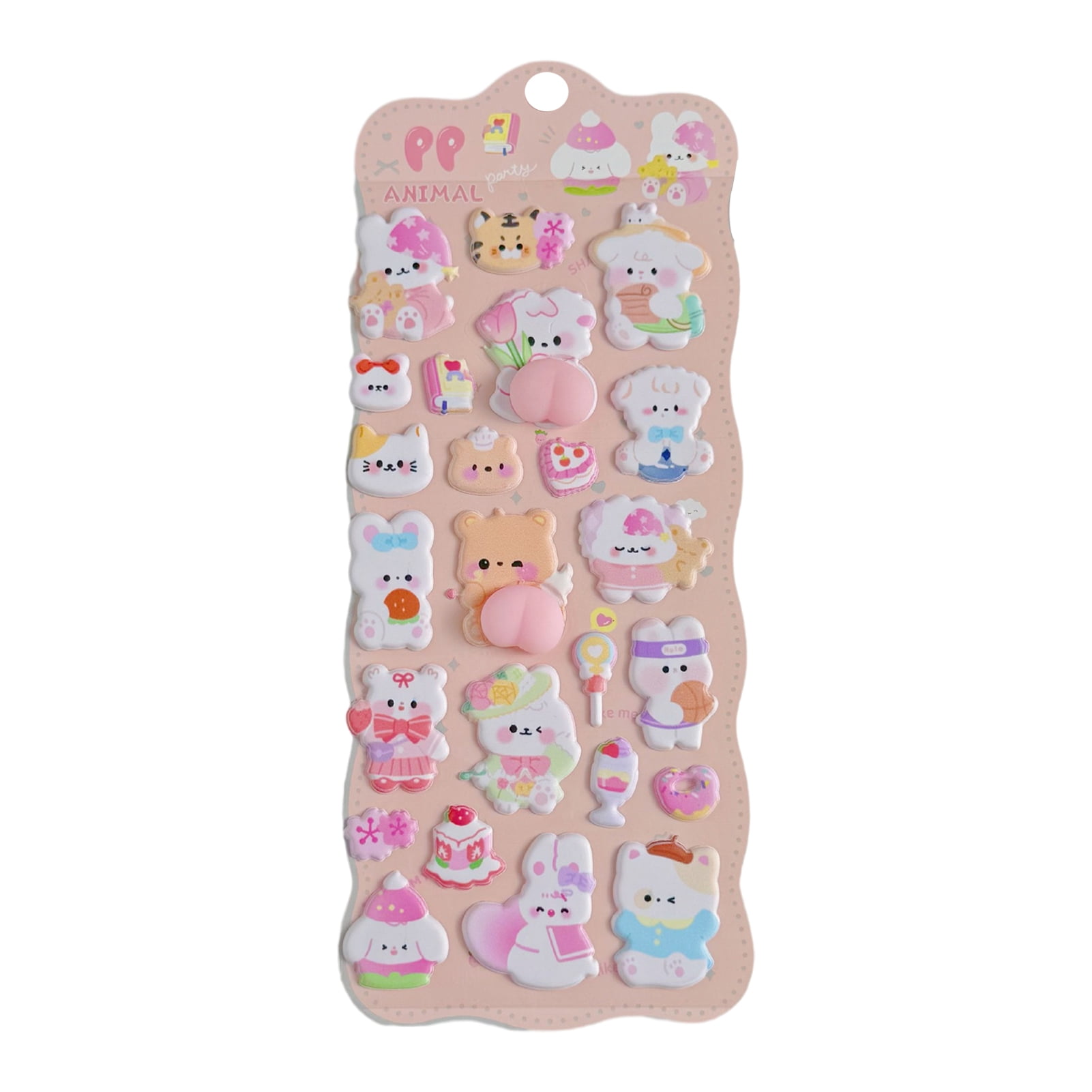 Sylvtty Cute 3D Puffy Stickers Kawaii 3D Bubble Foam Sticker Puff ...