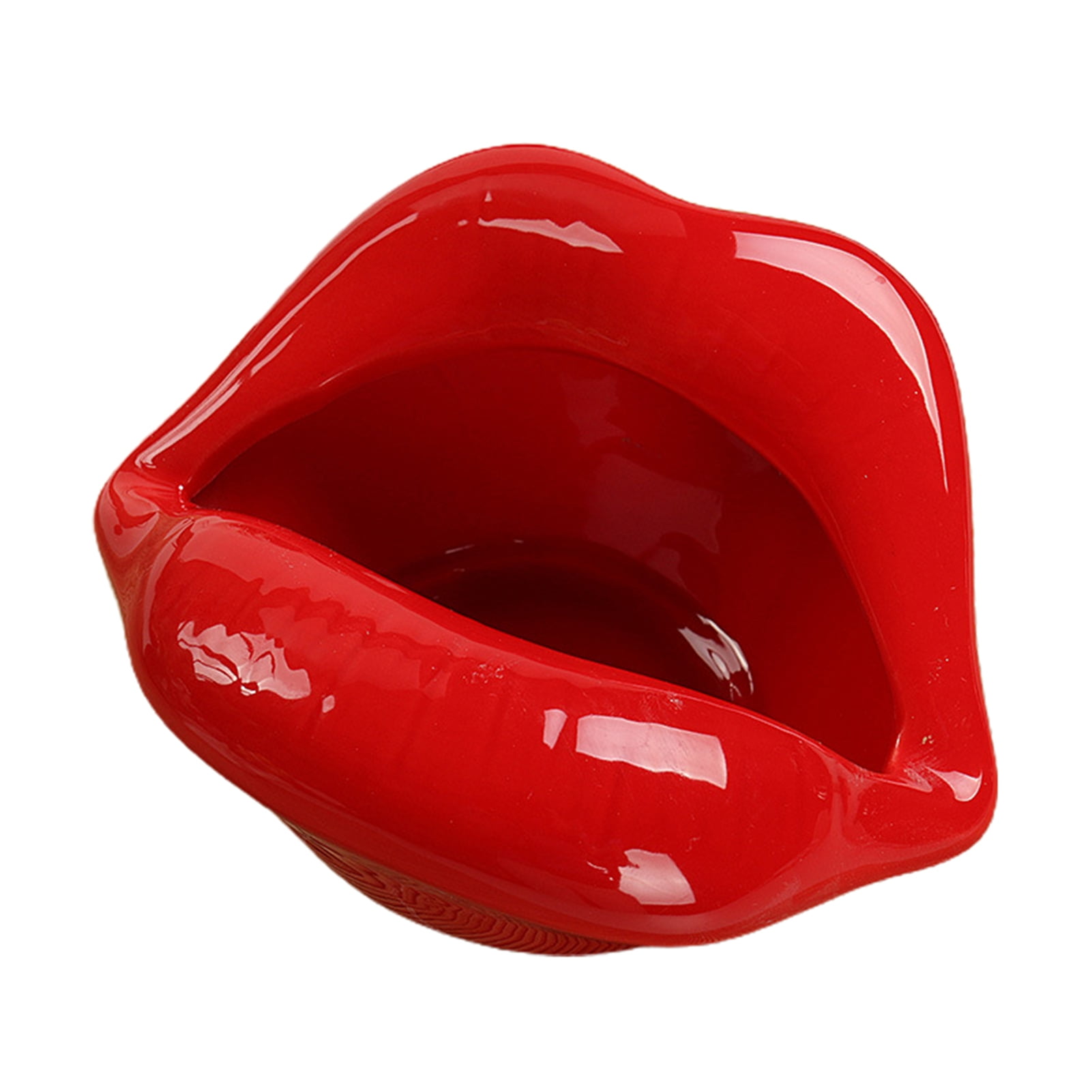 Sylvtty Cute Cartoon Lips Shape Ceramic Ashtray Trendy Mouth Home Mini ...