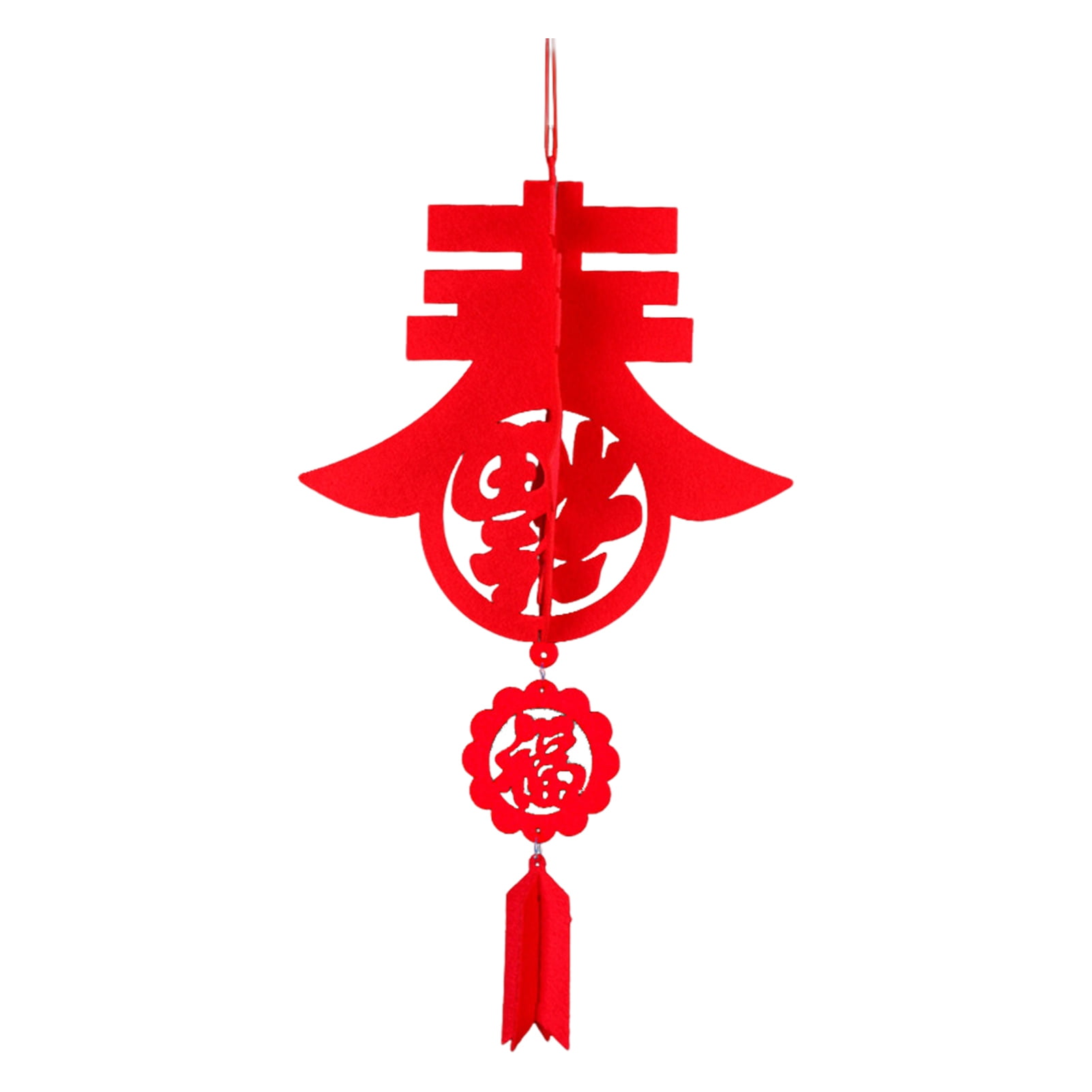 Sylvtty DIY Red Lantern Chinese New Year Hanging Lantern Self-Assembly ...