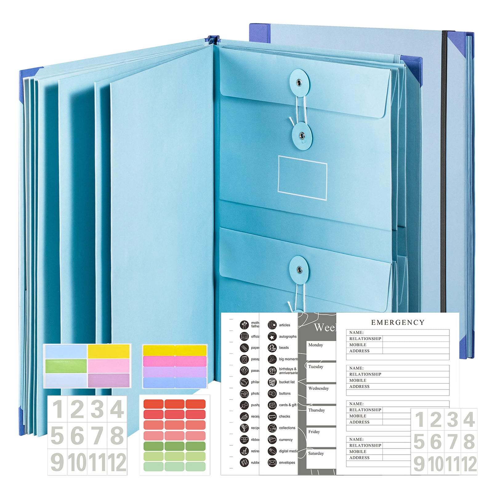Sylvtty Document Storage Bag Document Organizer Binder A4/Legal Size ...