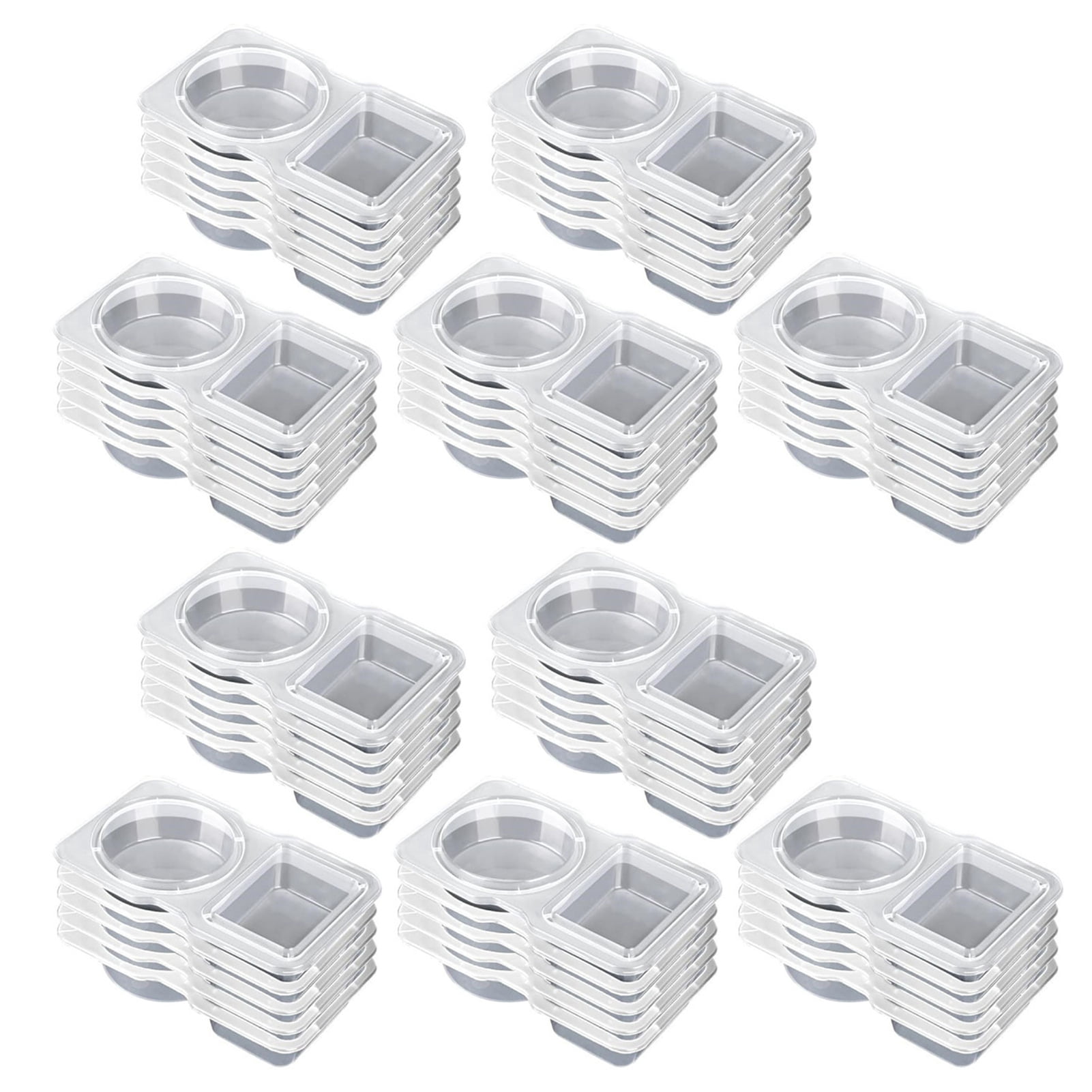 Sylvtty Double Compartment Container Sauce Box Reusable Condiment Box ...