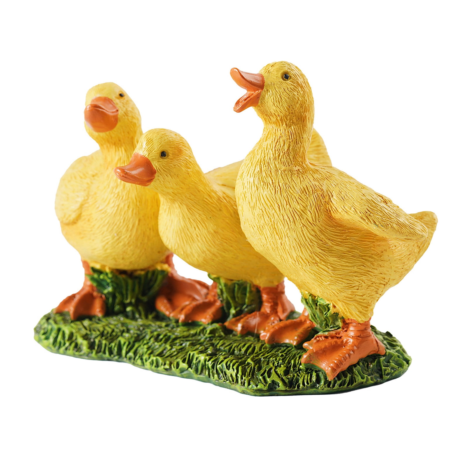 Sylvtty Duck Yard Decoration Resin Duck Trio Figurine Handmade Outdoor ...