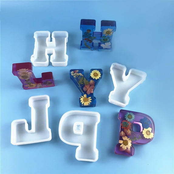 Sylvtty Epoxy Mold Letter Shape Easy to Release Waterproof Keychain ...